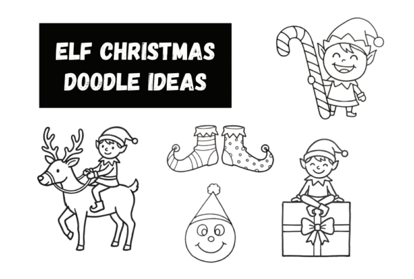 25 Easy to Draw Elf Christmas Doodle Ideas - drawtwist.com