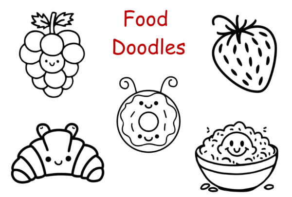 42 Cute and Simple Food Doodles – Fun Drawing Ideas for Kids ...