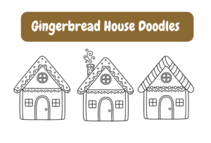 27 Easy Gingerbread House Doodle Drawing Ideas - drawtwist.com