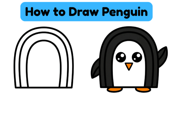 How to Draw Penguin (Easy Step-by-Step Guide) - drawtwist.com