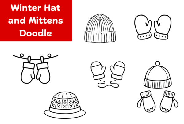 25 Winter Hat and Mittens Doodle Ideas - drawtwist.com