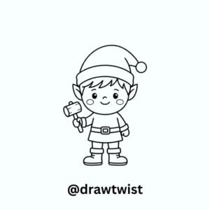 How to Draw Elf Christmas - drawtwist.com