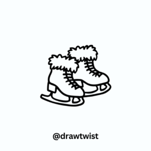 25 Ice Skates and Sled Doodle Ideas (Fun & Easy Winter Drawing ...