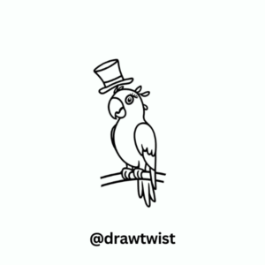 39 Adorable Parrot Doodle Ideas to Draw - drawtwist.com