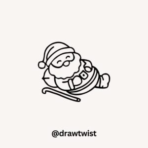 30 Santa Claus Doodle Drawing Ideas For Christmas - drawtwist.com
