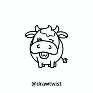 40 Easy and Cute Cow Doodle Ideas - drawtwist.com