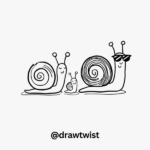 35 Adorable Snail Doodles to Draw - drawtwist.com