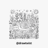 35 Adorable Snail Doodles to Draw - drawtwist.com