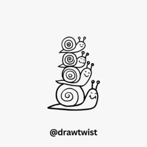 35 Adorable Snail Doodles to Draw - drawtwist.com