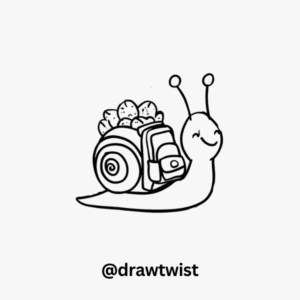 35 Adorable Snail Doodles to Draw - drawtwist.com