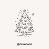 33 Easy Christmas Tree Doodle Drawing Ideas - drawtwist.com