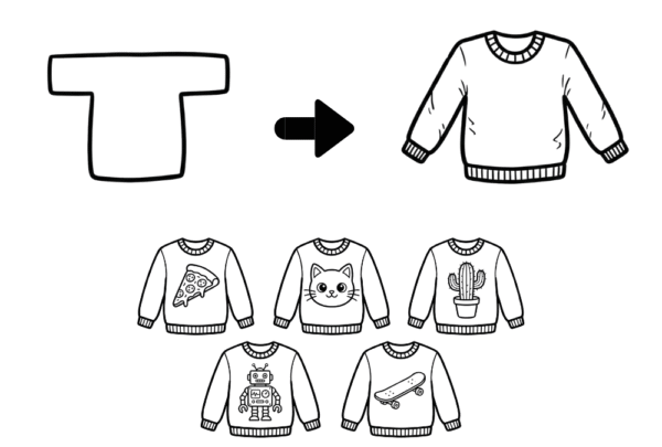 How to Draw Sweater Doodle (Tutorial Step-by-Step) - drawtwist.com