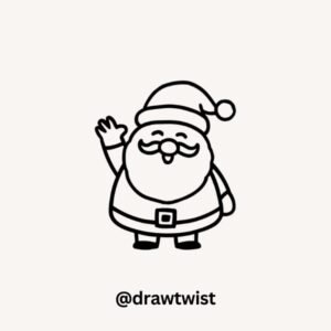 30 Santa Claus Doodle Drawing Ideas For Christmas - drawtwist.com