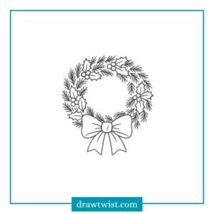 How to Draw Christmas Wreath: Step-by-Step Guide - drawtwist.com