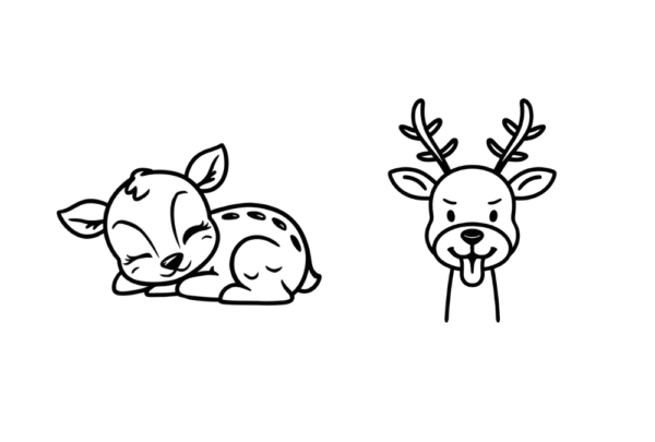 41 Adorable Deer Doodles to Try - drawtwist.com