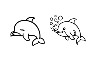 39 Adorable Dolphin Doodle Ideas for Simple Sketching - drawtwist.com