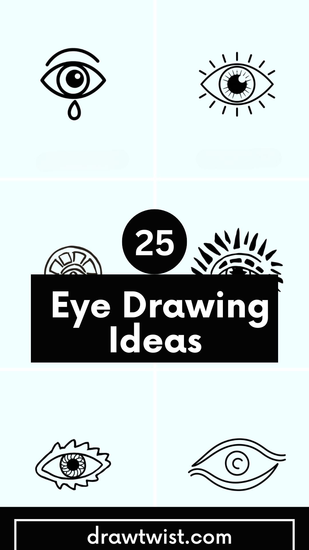 25 Eye Drawing Ideas - drawtwist.com